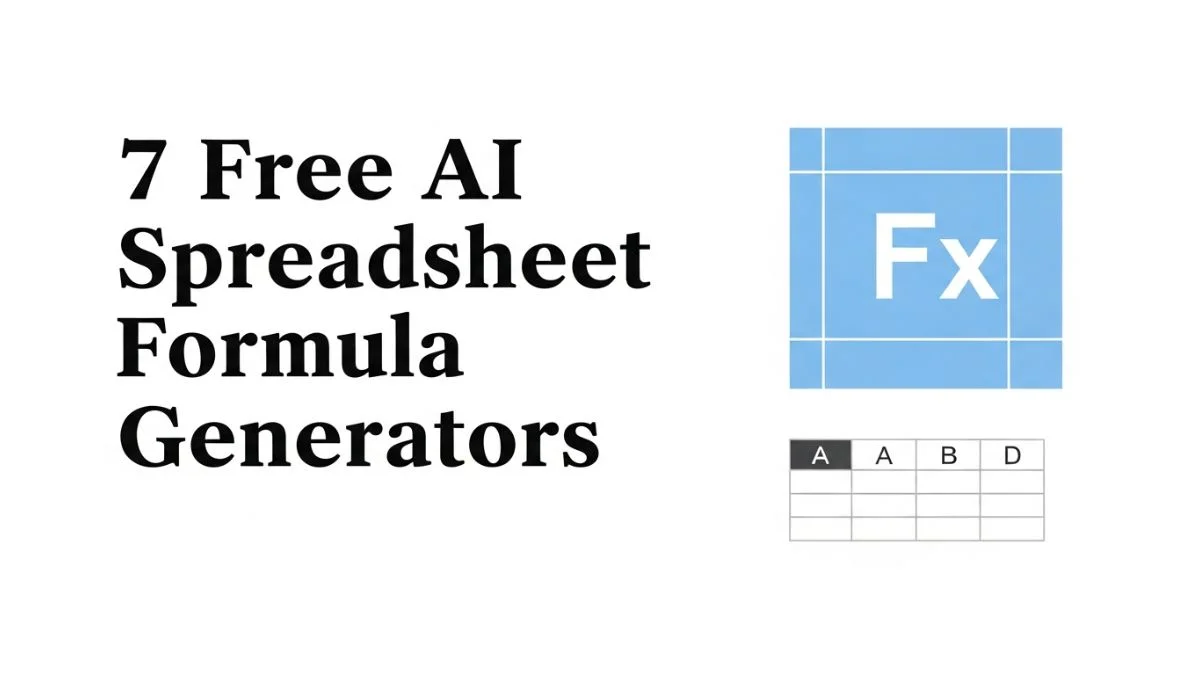 7 Free AI Spreadsheet Formula Generators